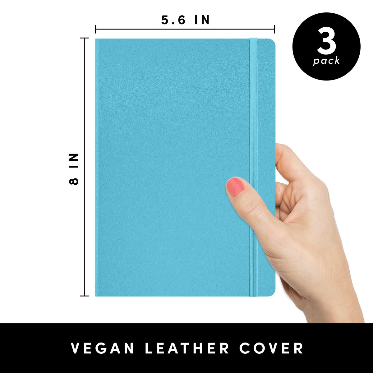 3 Pack Lined Journal Notebooks, Hardcover (5.6 in x 8 in) – Paperage