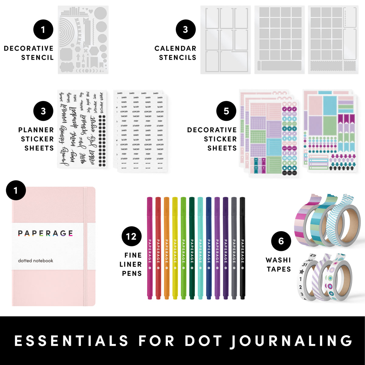 Creative Dot Journaling Kit, Bullet Journaling Starter Kit – Paperage