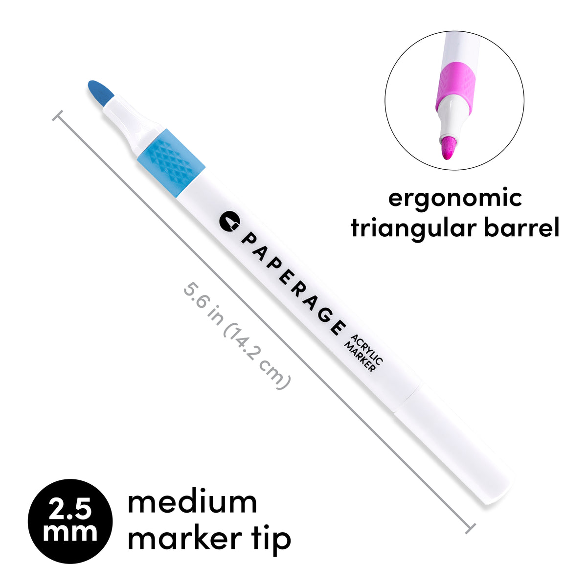 Acrylic Paint Markers (2.5 mm Medium Round Tip) – Paperage