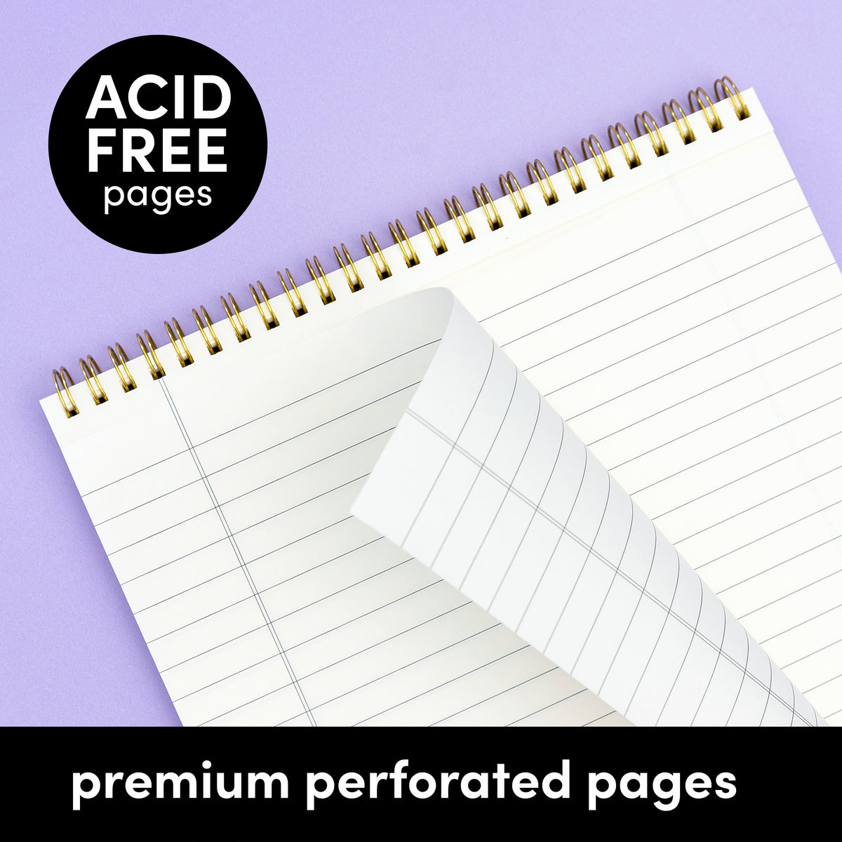 Top Spiral Bound Lined Notepads (8.5 in x 11 in) – Paperage